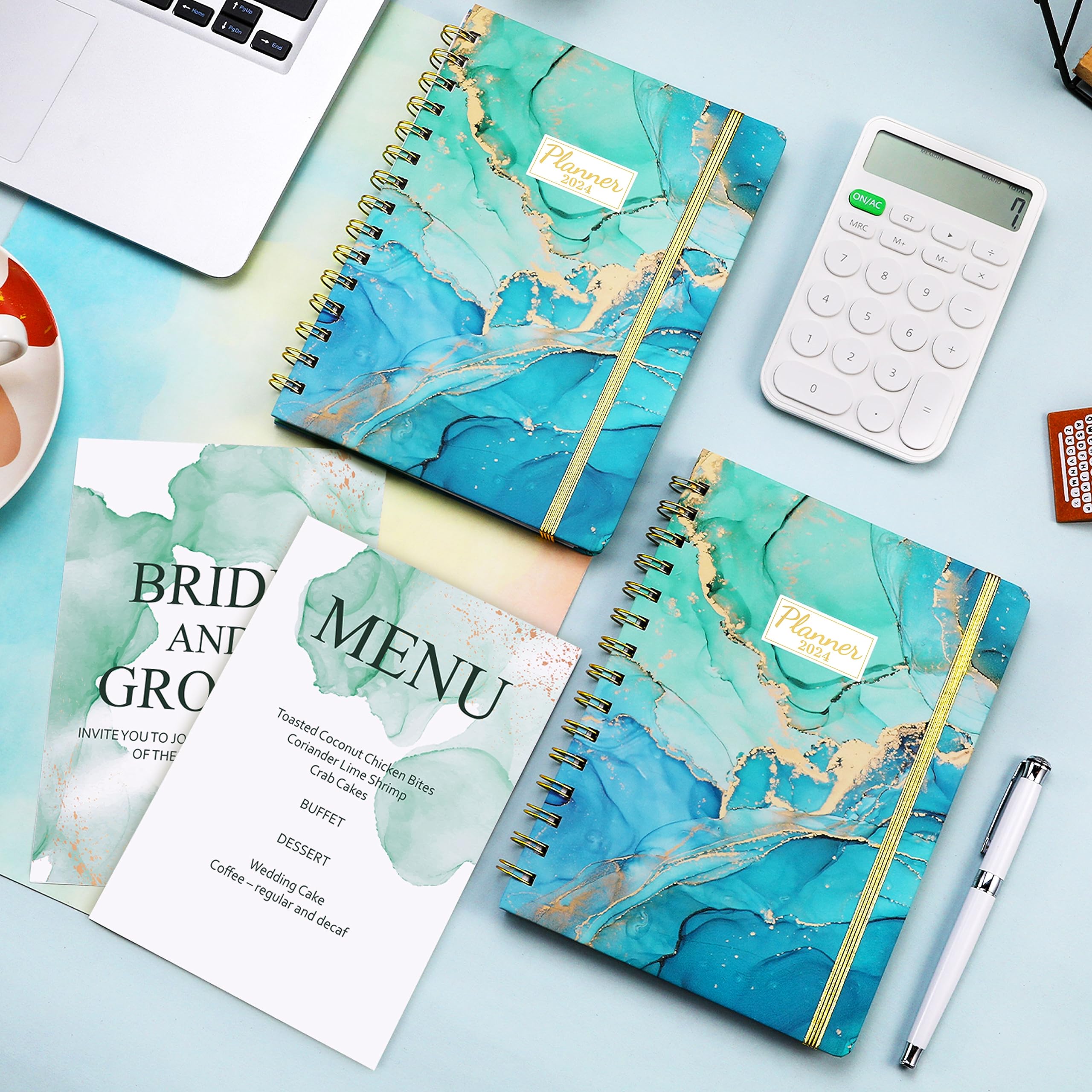 2024 Monthly Planner - Monthly Calendar/Planner 2024, Jan 2024 - Dec 2024, 9" x 11", 2024 Planner with Monthly Tabs, Twin-Wire Binding, Back Pocket