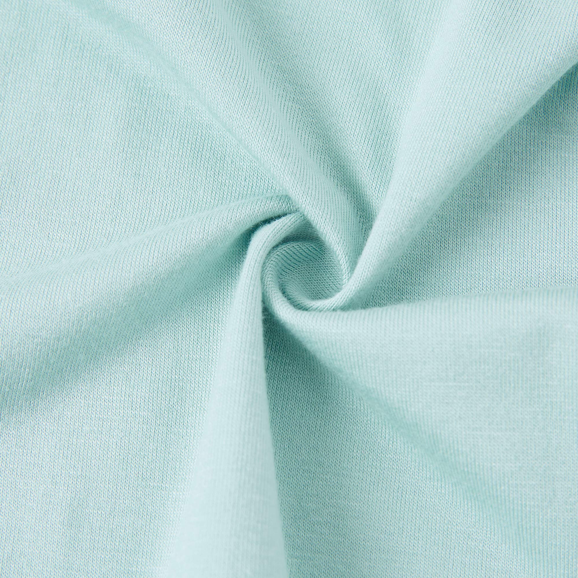 Owlivia Rayon Made from Bamboo Footie Pajamas, Baby Boy Girl Sleep 'N Play, Zip Front Footed Sleeper Pjs(3-6 Months, Apua) Aqua