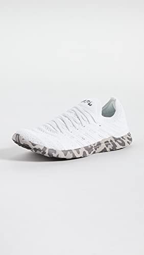 APL: Athletic Propulsion Labs Women's Techloom Wave Sneakers, White/Asteroid/Leopard, 9 Medium US