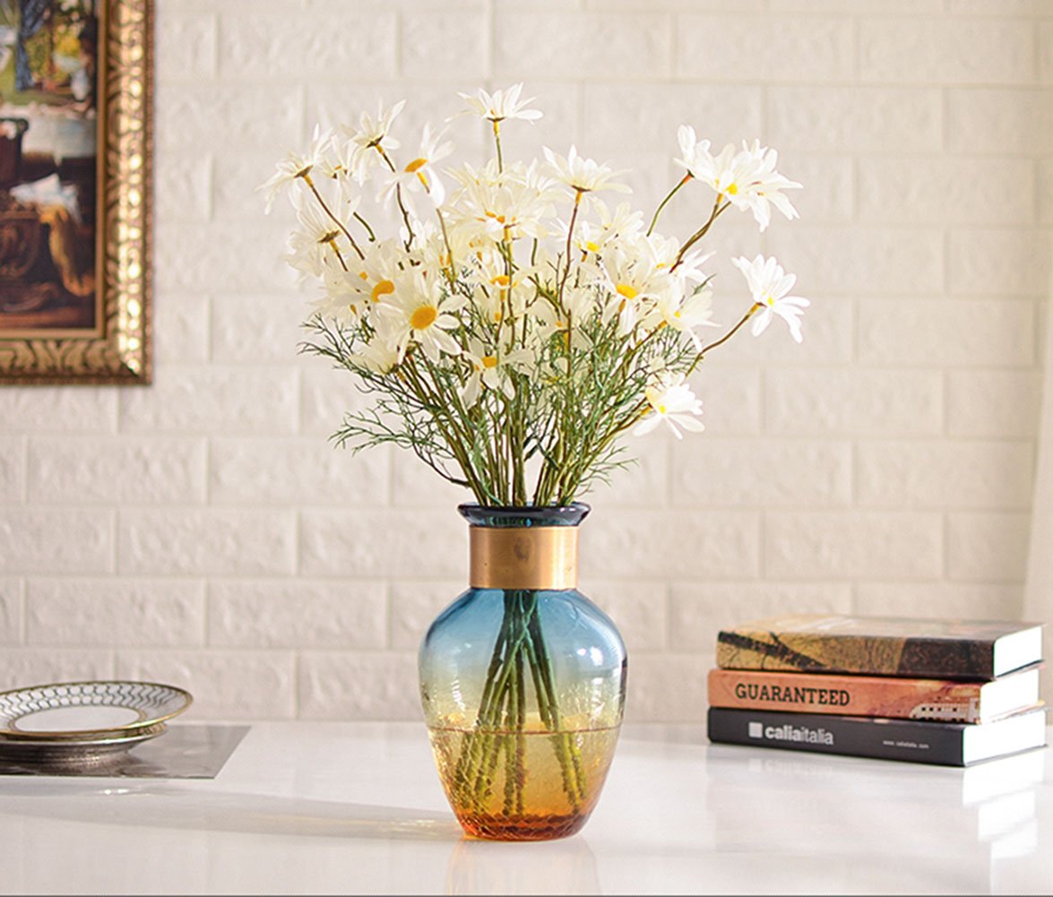 Artfen 10pcs Artificial Daisy Flowers Flower Arrangements for Home Hotel Office Wedding Party Garden Craft Art Decor Each Approx 21" High No Vase White