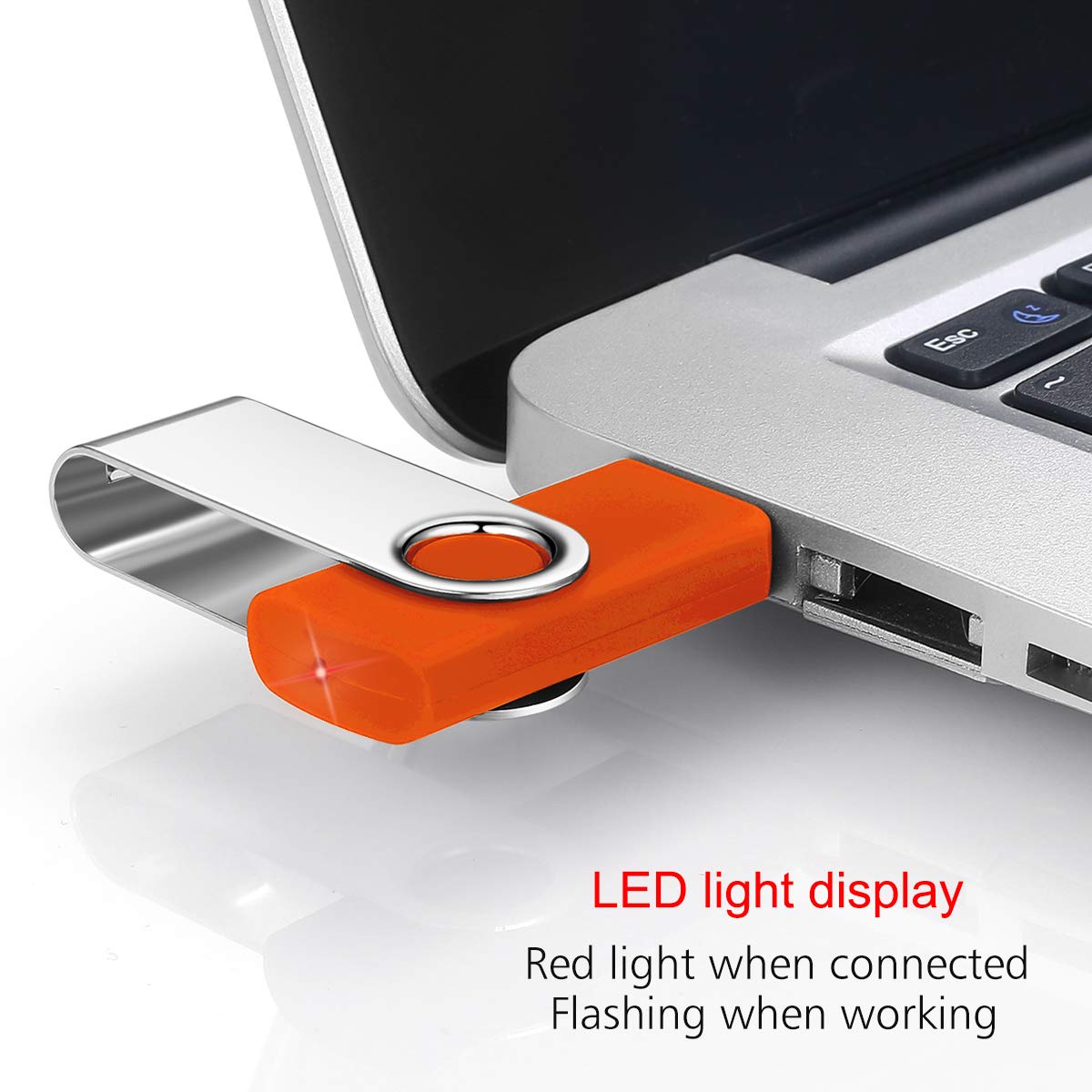 32GB USB Flash Drive 3 Pack, Cardfuss USB 2.0 Swivel Thumb Drives Bulk Memory Stick Jump Drive High Speed Zip Drives with Lanyards for Data Storage (Multi-Color)