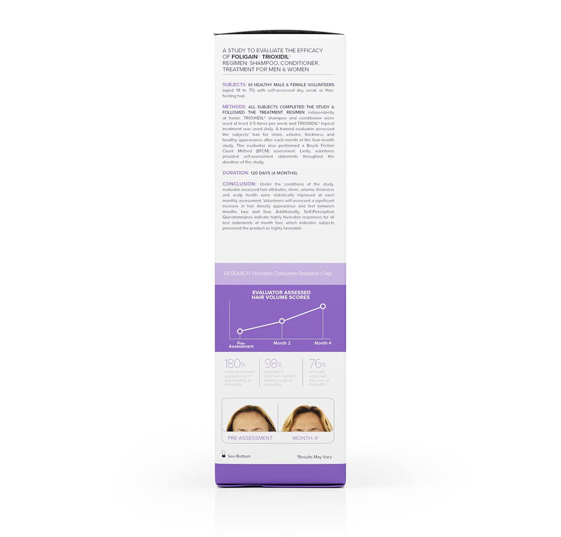 Foligain Triple Action Conditioner For Thinning Hair, Volumizing Conditioner for Women, 8 Fl. Oz.
