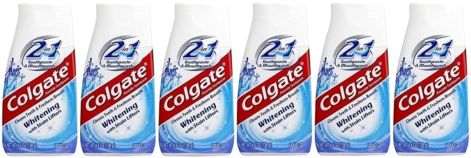 Colgate 2-in-1 Whitening With Stain Lifters Toothpaste 4.60 Oz (6 Packs)