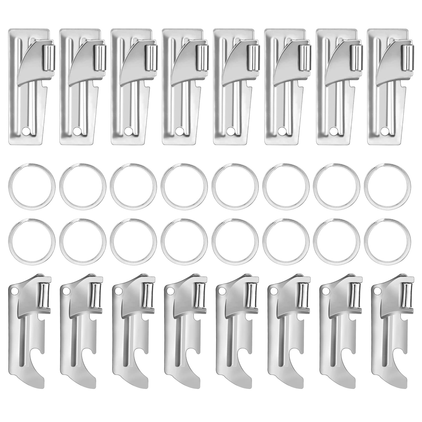 32pcs Camping Can Opener Travel Can Opener with Key Ring, Portable Stainless Steel Can Opener for Travel, Barbecue(size:32pcs)