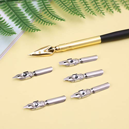 Calligraphy Drawing Dip Ink Nib Pen Set Signature Writing Antique Elegant Gifts by Keaiduoa