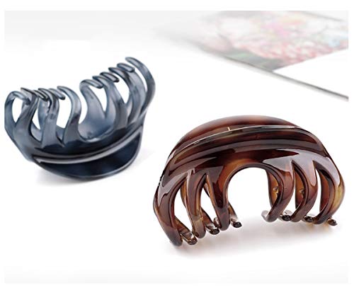 Large Hair Claw Clips With Strong Hold for Women - 4 Inch Non-Slip Octopus Clamps for Long Thick Hair (3 Pack)