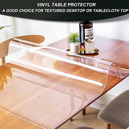 36x36 inch Inch Clear Plastic Outdoor Coffee Table Protector Tablecloth Desk Pad Mat Crystal Chair Mat Office Conference Garden Table Cloth Protection PVC Vinyl Countertop Cover Waterproof Non-Slip