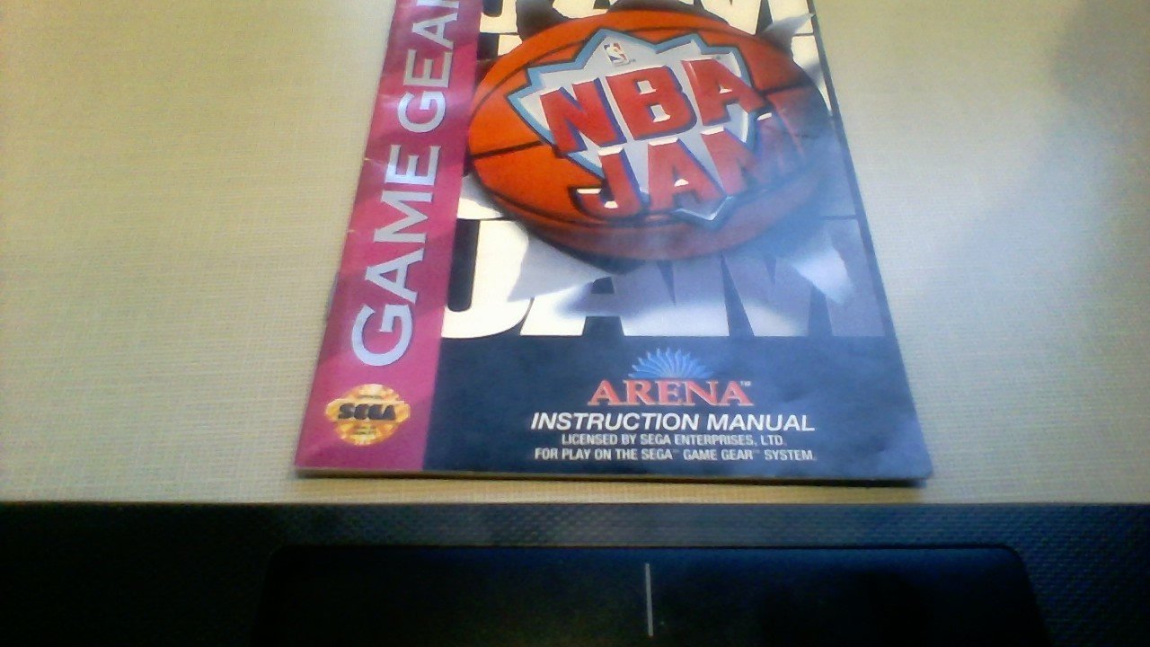 Arena Nba Jam Sega Game Gear Instruction Manual---licensed By Sega Enterprises, Ltd. For Play on the Sega Game Gear System