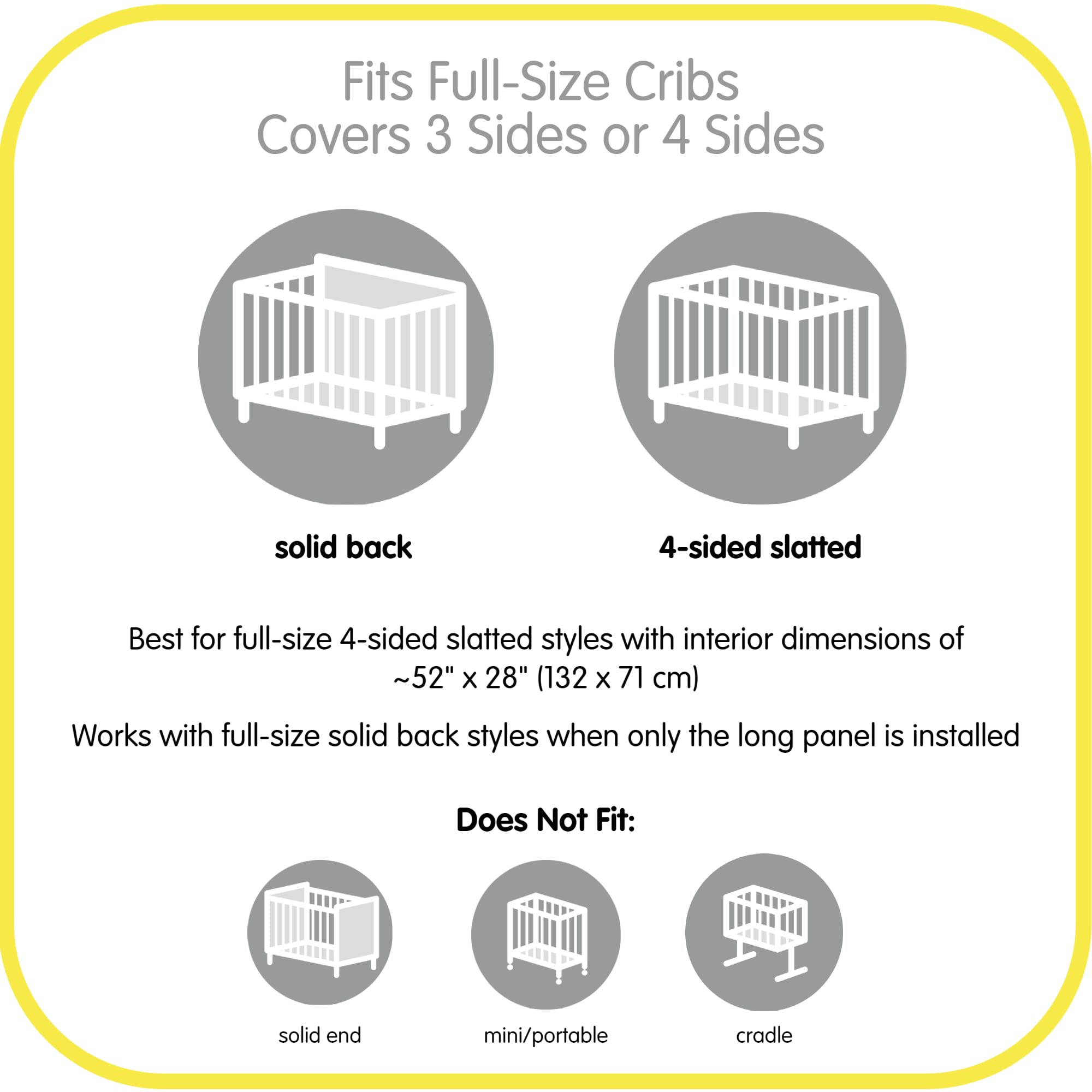 BreathableBaby, Breathable Mesh Liner For Cribs with 52"x28" (132x71cm) Mattress, Light Pink, Classic 3mm Mesh, Covers 3 or 4 Sides, Safety Tested & Trusted (Not for Mini Cribs)