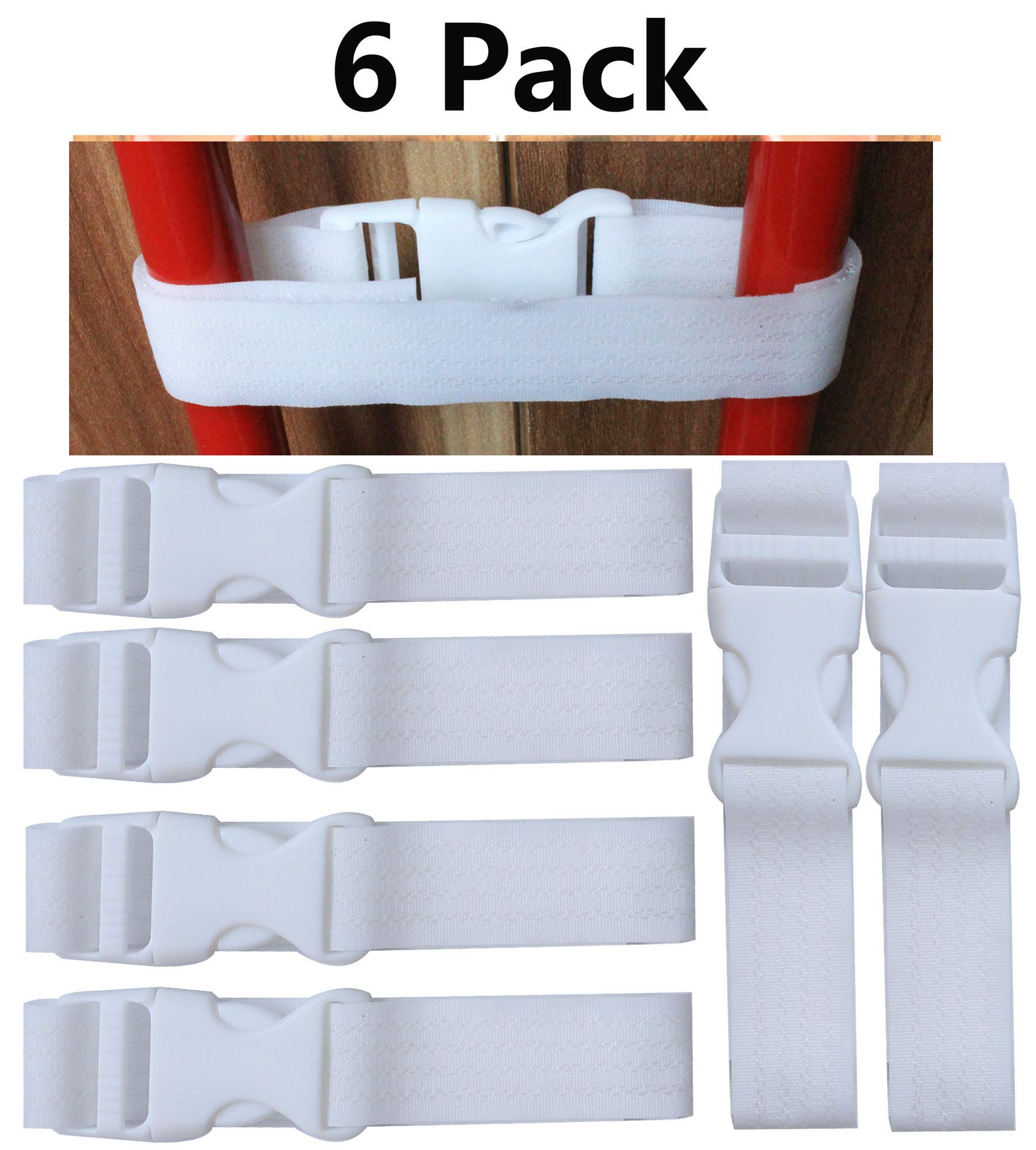 Vukgahao French Door Fridge Lock Multi-Functional Magic Buckle Baby Cabinet Lock forRV Cable Tie Best Gifts for Child Safety Products (White, 14)