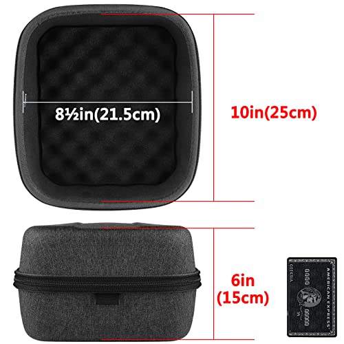 Geekria Shield Case for Large-Sized Over-Ear Headphones, Replacement Protective Hard Shell Travel Carrying Bag with Cable Storage, Compatible with HiFiMAN HE 6se, HE 1000, Audeze (Drak Grey)