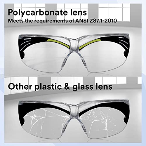 3M SF401AF SecureFit 400 Series Protective Eyewear, Clear Lens, Anti-Fog
