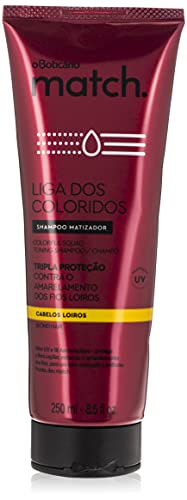 Linha Match (Liga dos Coloridos) Boticario - Shampoo Matizador 250 Ml - (Boticario Match (Color League) Collection - Tinting Shampoo 8.5 Fl Oz)