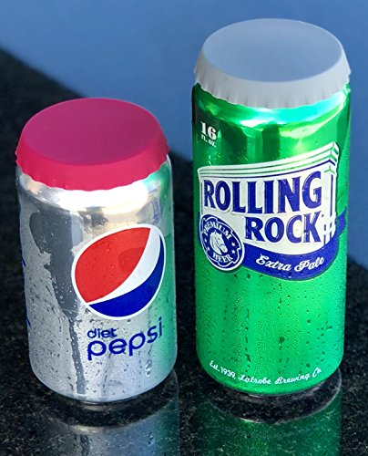 Silicone Soda Can Lids – Can Covers – Can Caps – Can Topper – Can Saver – Can Stopper – Fits standard soda cans (2 Pack, Blue)