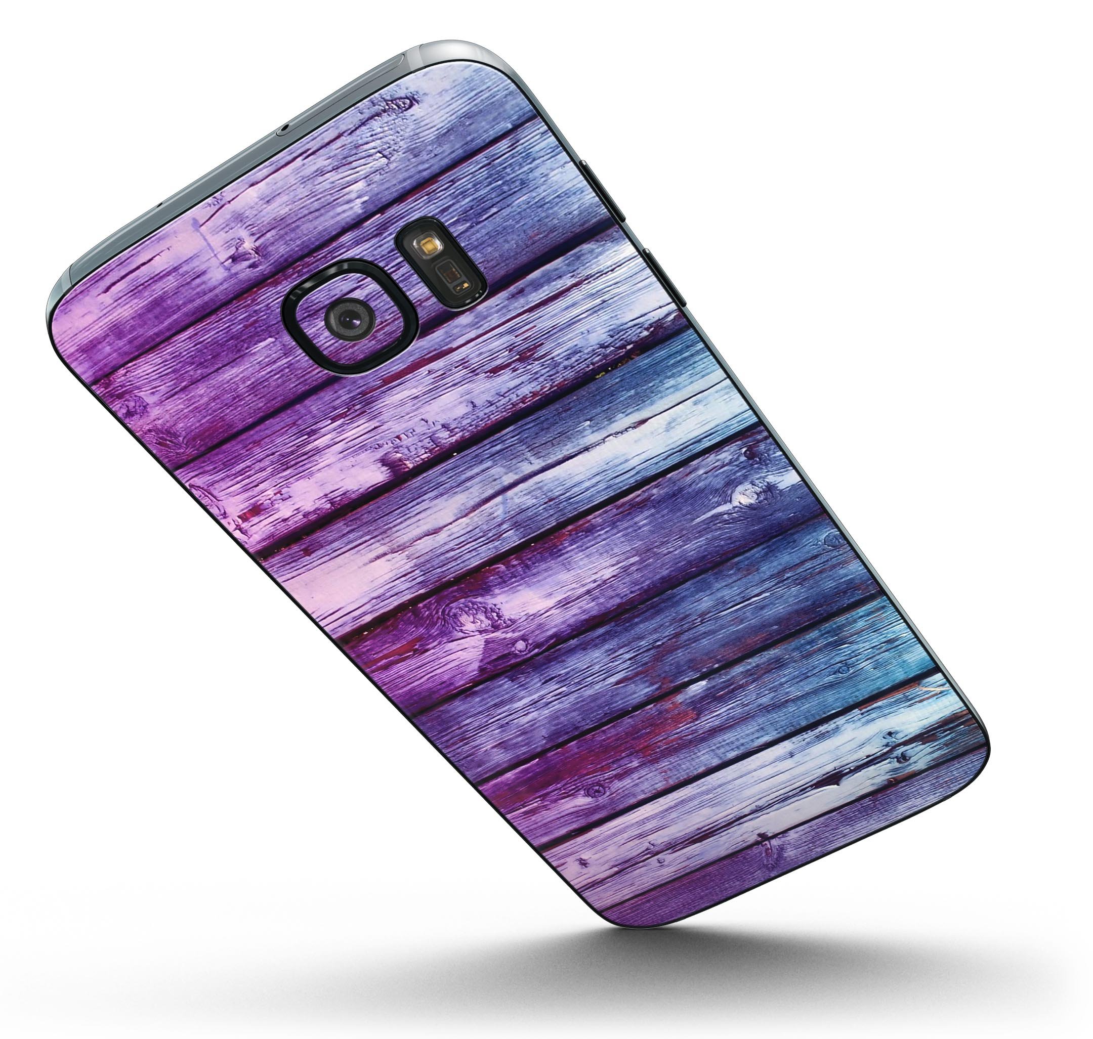 Design Skinz Design Skinz Pink & Blue Dyed Wood Full-Body Wrap Decal Skin-Kit for The Galaxy S8 Plus