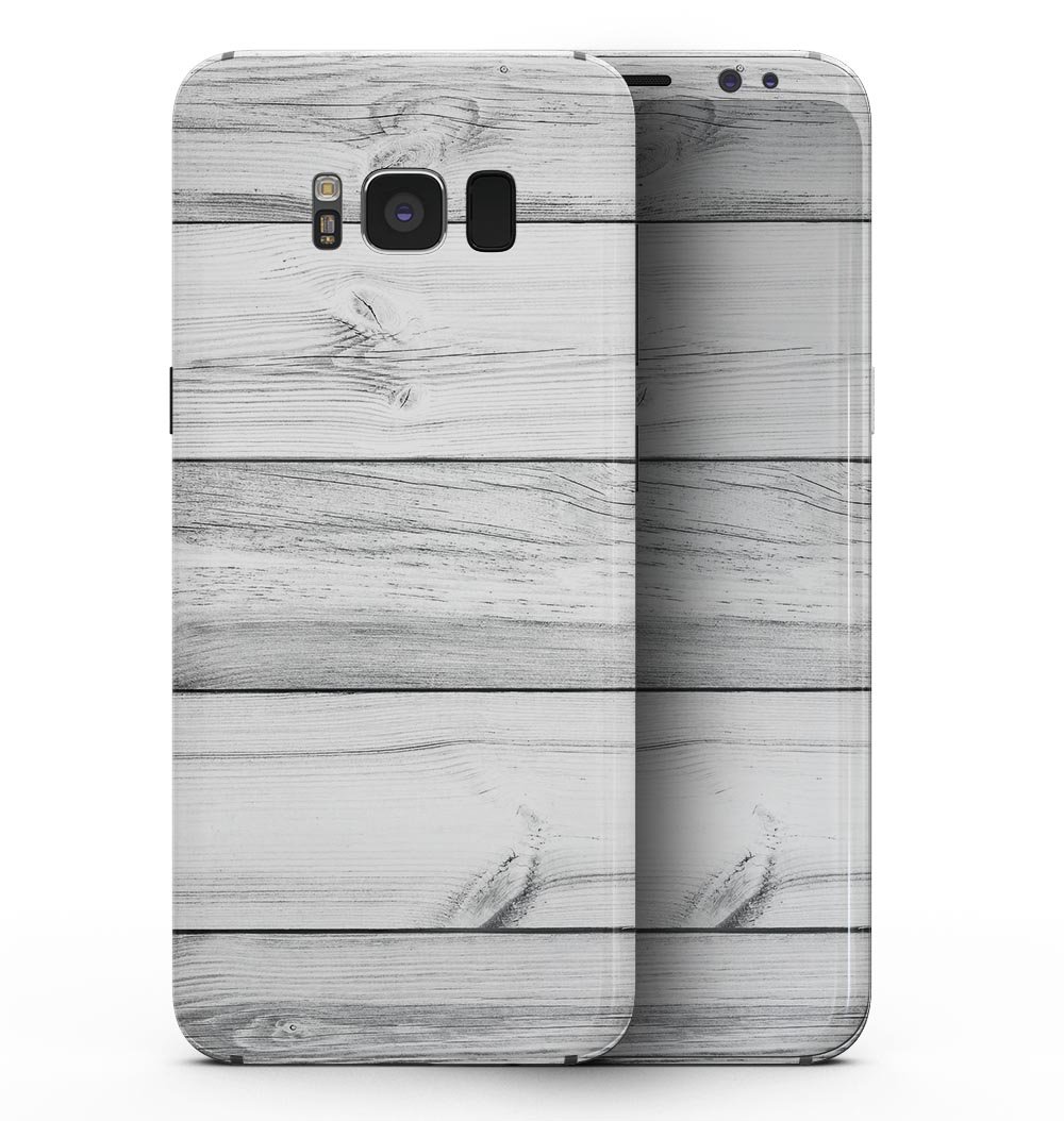 Design Skinz Design Skinz White & Gray Wood Planks Full-Body Wrap Decal Skin-Kit for The Galaxy S7 Edge