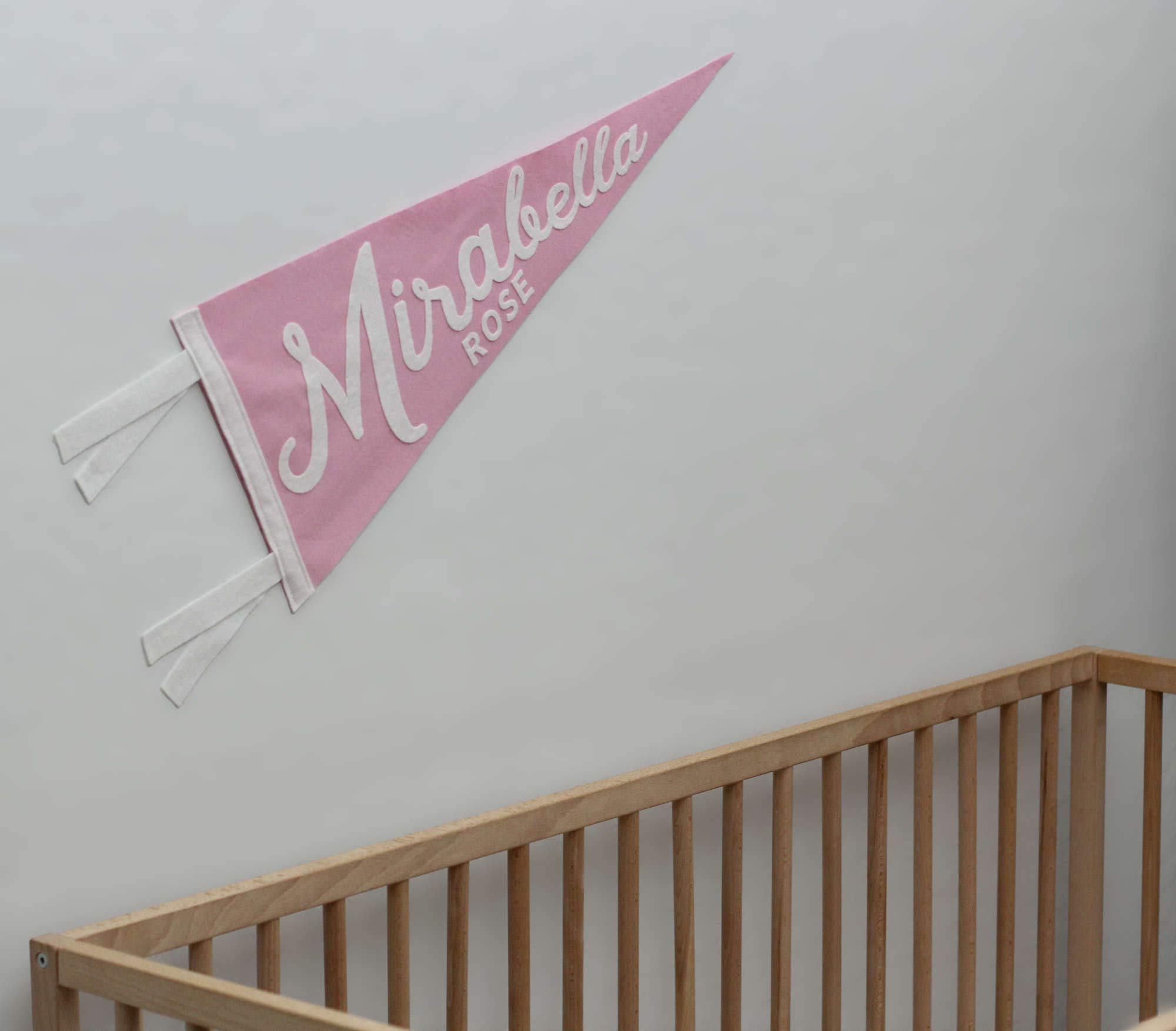 Lulu's Playhouse Custom Felt Name Pennant Flag - Personalized Banner Sign Wall Decor Kids Room Nursery