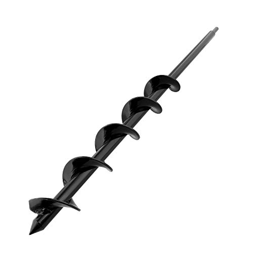 7Penn Garden Plant Flower Bulb Auger 2in x 24in Rapid Planter – Post or Umbrella Hole Digger for 3/8in Hex Drive Drill