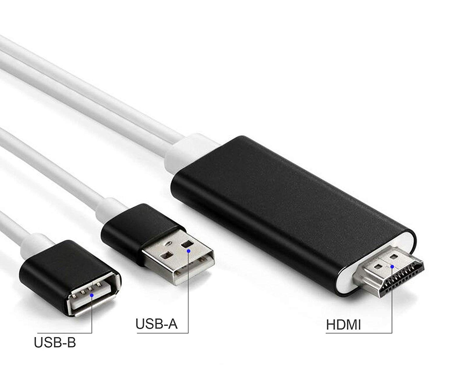 VAKABOX HD USB to HDMI Digital AV Adapter Cable Plug and Play Miracast AirPlay Mirroring HDTV Adapter Compatible with iPhone 12/11/XR XS/8/8Plus, 7/7S/6/6S, Android 5.0 or Higher Smartphones, Tablets