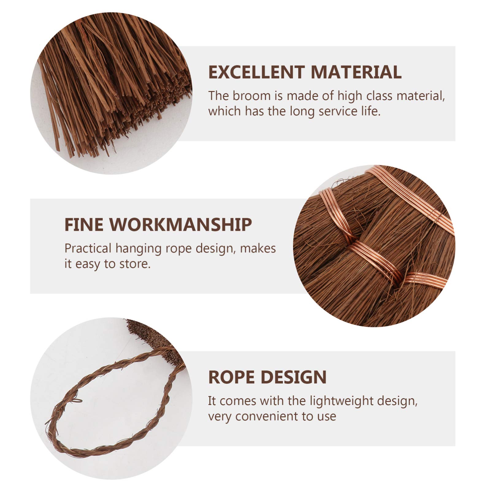 YARDWE Mini Palm Broom Natural Whisk Sweeping Hand Handle Broom Small Tea Ceremony Broom Desk Cleaning Brush for Dining Room Tables Countertop Brown 1