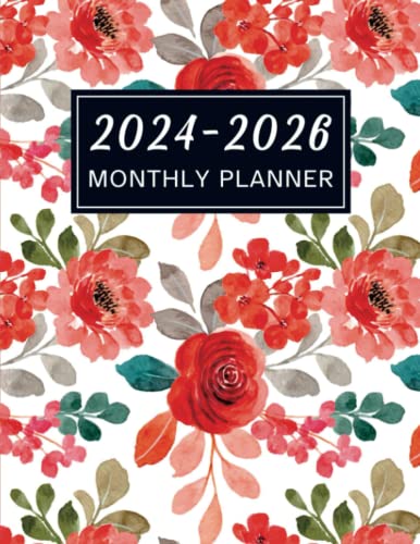 2024-2026 Monthly Planner: Three Year Agenda January 2024 to December 2026 with Holidays