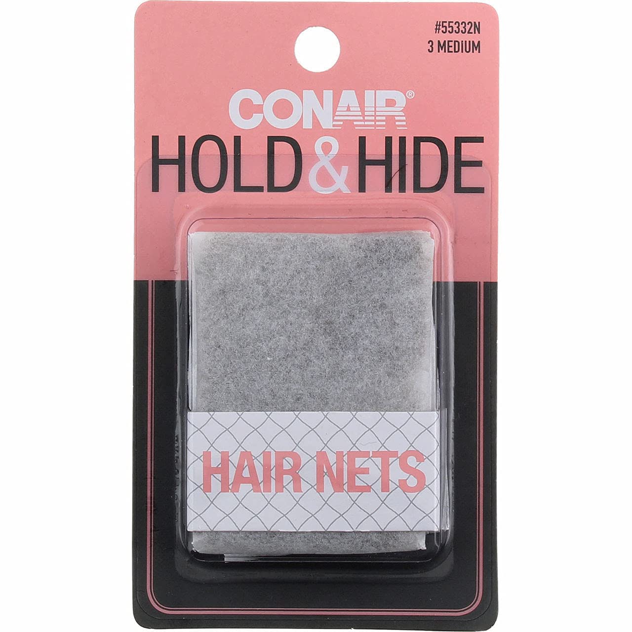 Conair 55332 3 Piece Brown Hair Net, 0.3 Ounce