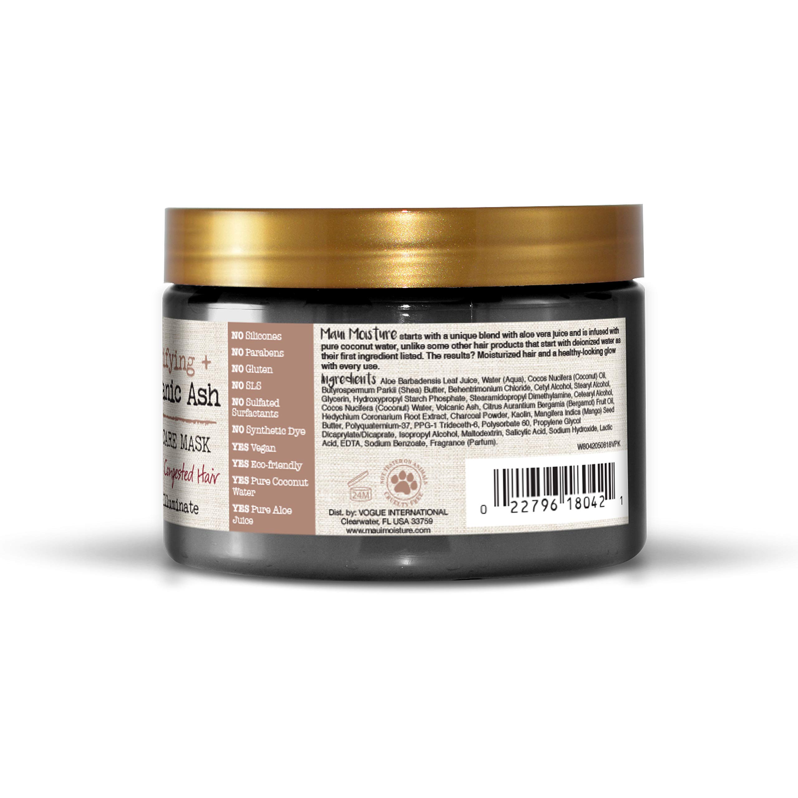 Maui Moisture Detoxifying Volcanic Ash Scalp Care Mask, Coconut, 12 Ounce