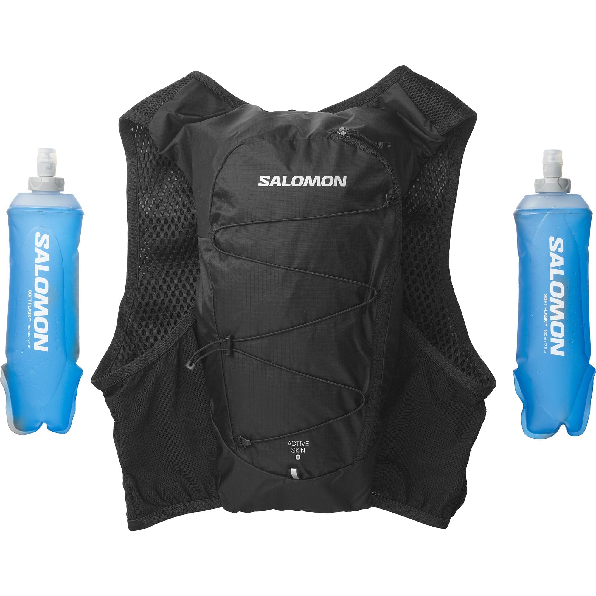 Active Skin 8 with flasks-Black-Black XL