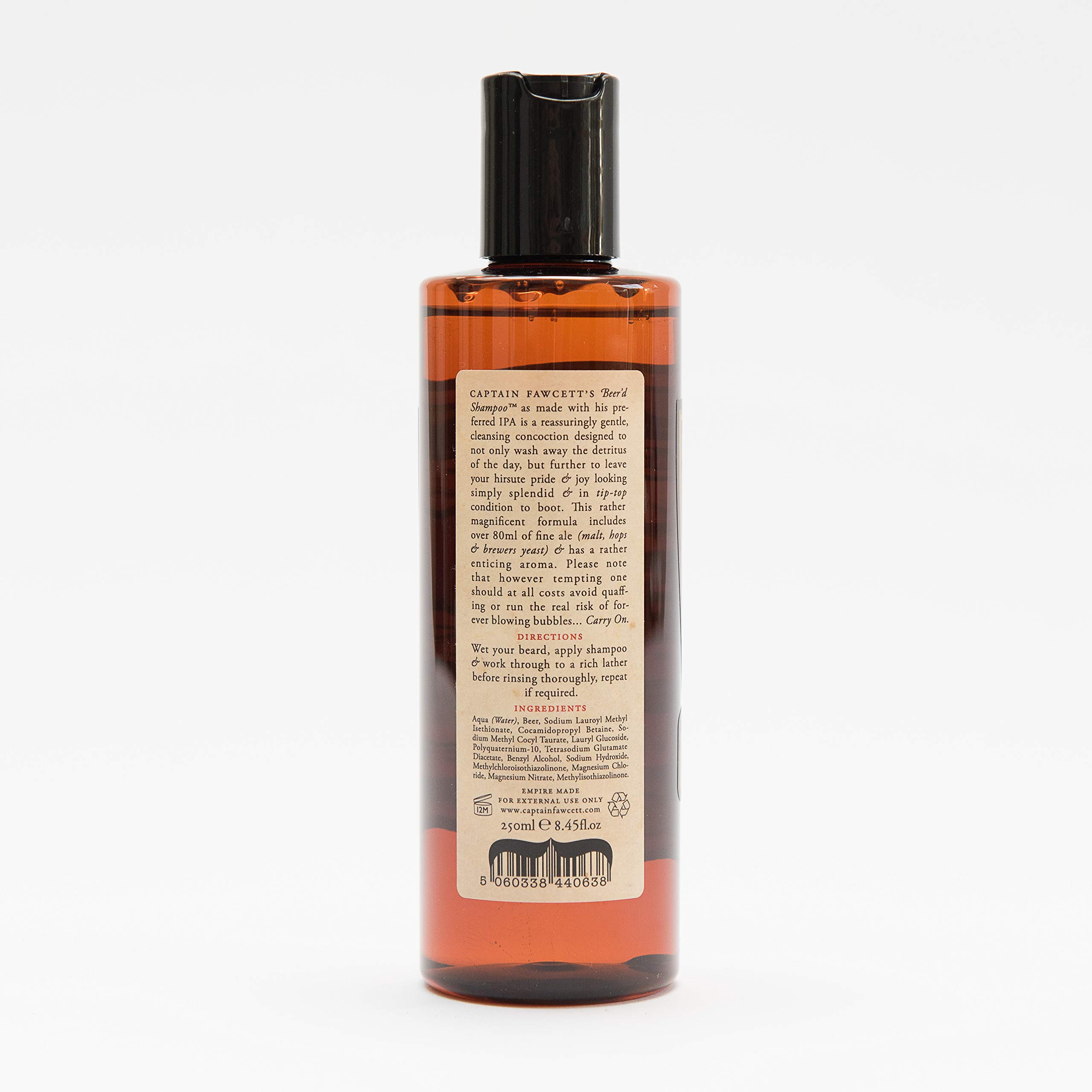 CAPTAIN FAWCETT Beer'd Shampoo Gentle Beard Wash | Premium Beard Wash | 250ml