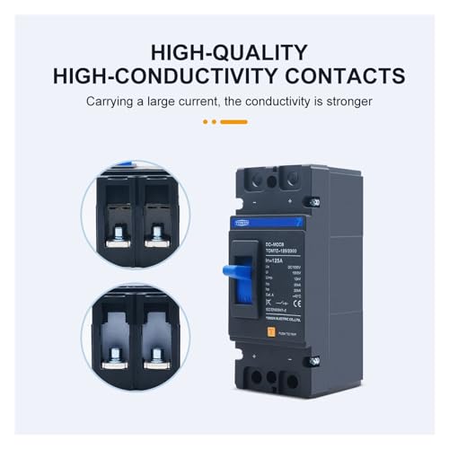 2P DC 1000V DC Solar Plastic case Circuit Breaker MCCB Overload Protection Switch Solar photovoltaic Protector (Size : 150A)