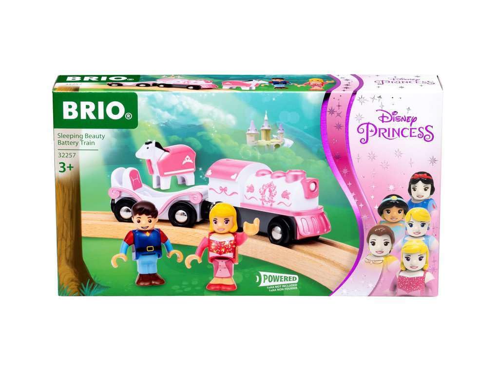 BRIO Disney Princess - 32257 Sleeping Beauty Battery Train | Delightful Toy Train Set for Kids | Compatible with All Railway Sets & Accessories | Perfect for 3-Year-Old Boys and Girls