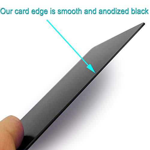 Ebamaz Metal Business Cards Anodized Aluminum Plaque Plate 86X54X0.8mm (Black, Blank,10PCS)