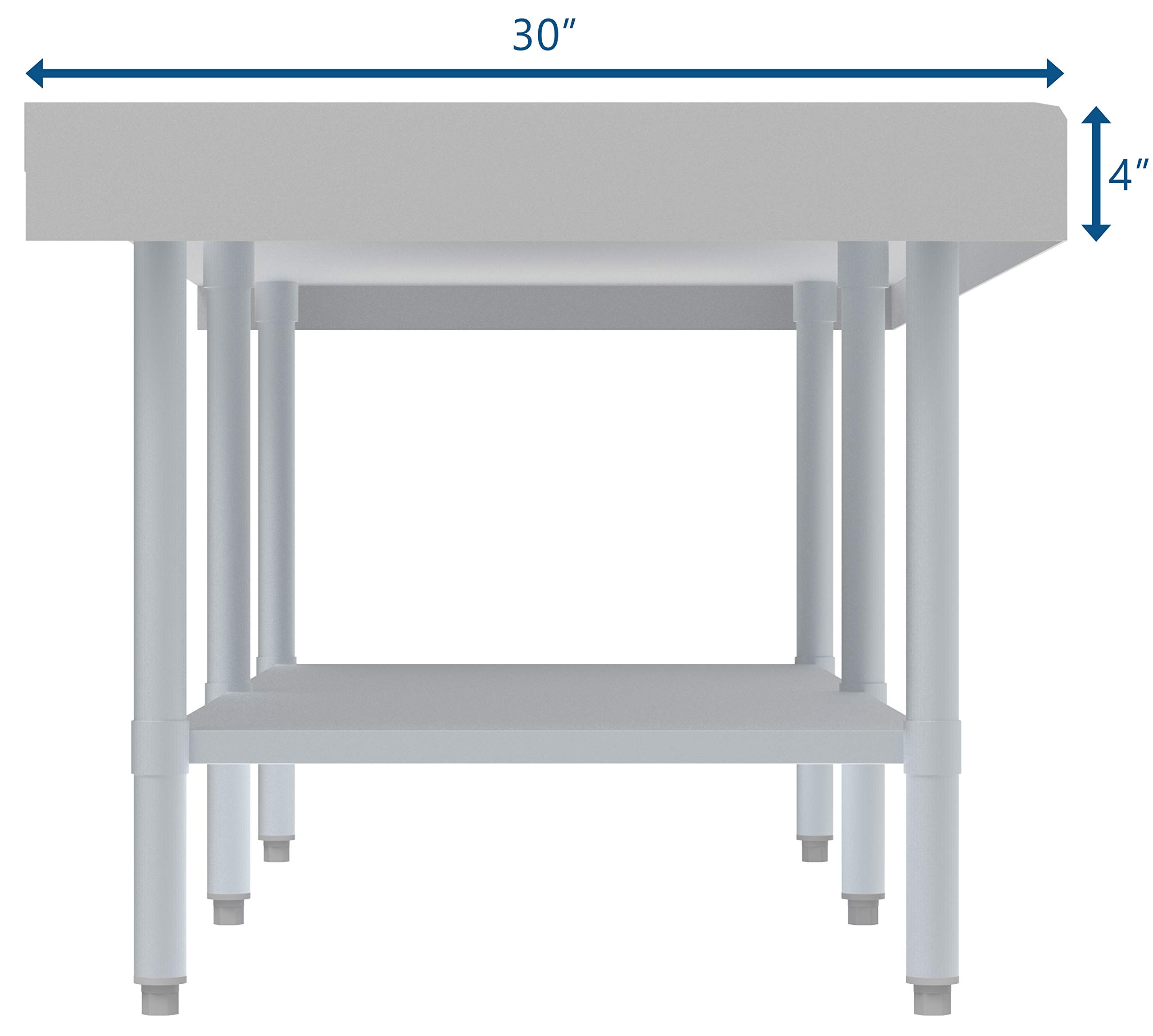 KoolMore 16 Gauge Stainless Steel Commercial Equipment Stand - 30" X 72" Heavy Duty Griddle Stand with Undershelf