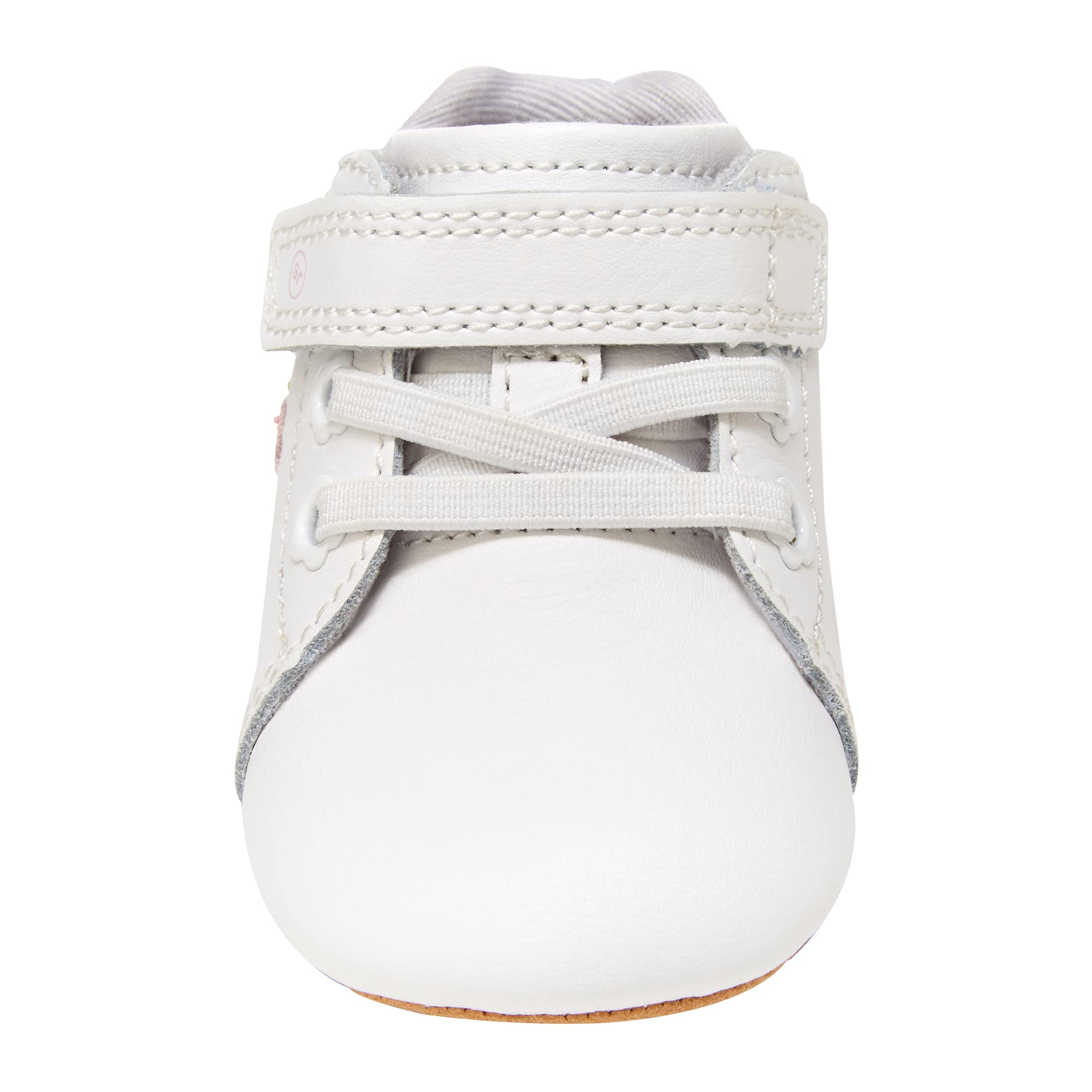 Stride Rite Baby Girls PW-Emilia Crib Shoe, White, 2 Infant