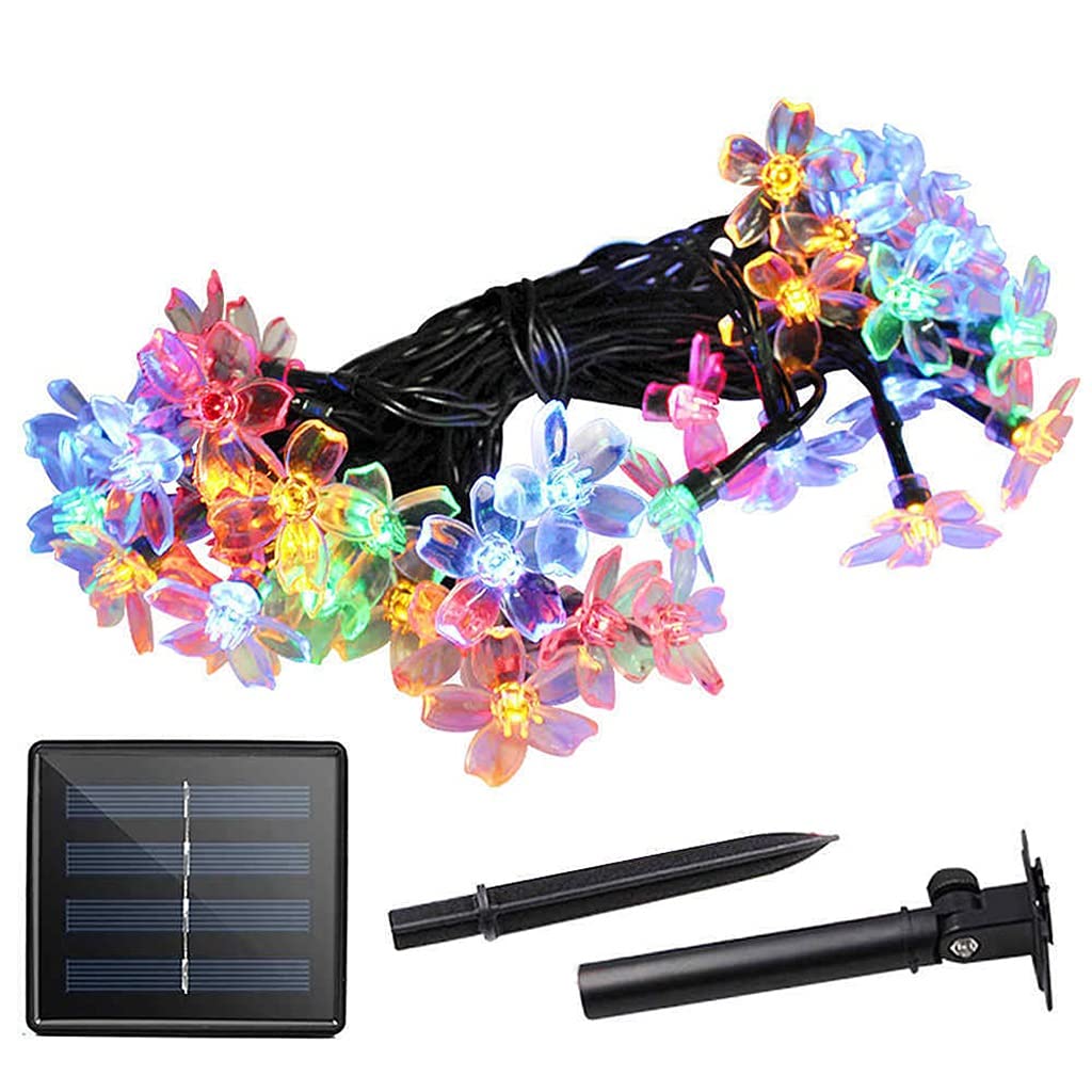 Flystoo Solar String Light Waterproof Christmas Party Fairy Lights Outdoor Solar Lamp for Home Garden Patio Yard (Emitting Color : Solar Light Color)