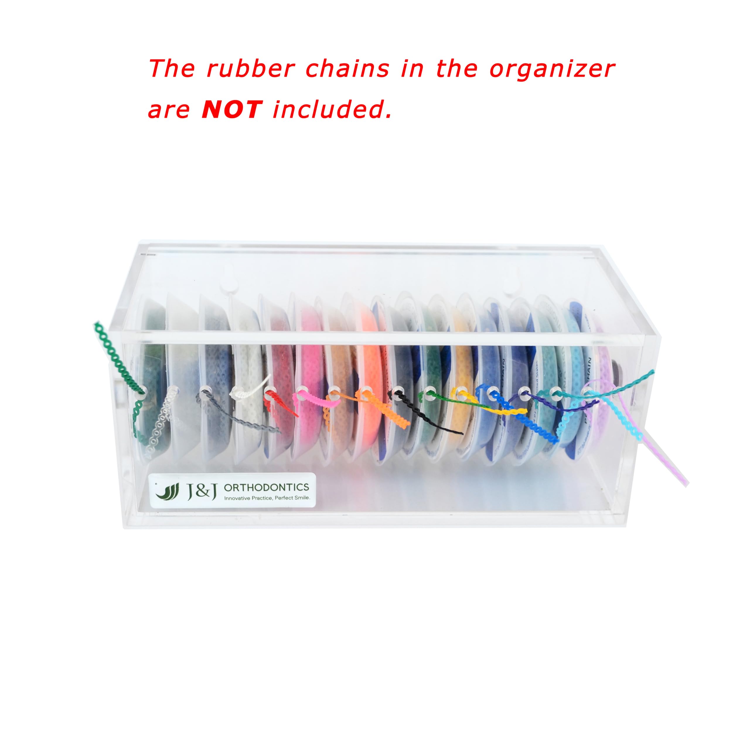J&J Ortho Orthodontic Elastic Power Chain Dispenser Reel Box with Lid