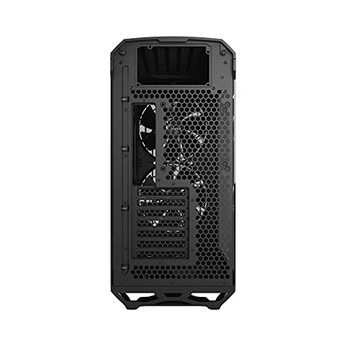 Fractal Design Torrent Black - Dark Tint Tempered Glass Side Panel - Open Grille for Maximum air Intake - Two 180mm PWM and Three 140mm Fans Included - Type C - ATX Airflow Mid Tower PC Gaming Case