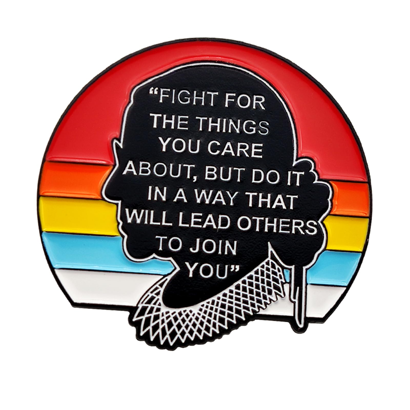 Arturbo for RBG Pin Notorious Dissent for Ruth Ginsburg Justice Women Power Feminist Enamel Lapel Pin Badges For Hats Jackets Bags Backpacks Gifts Decoration