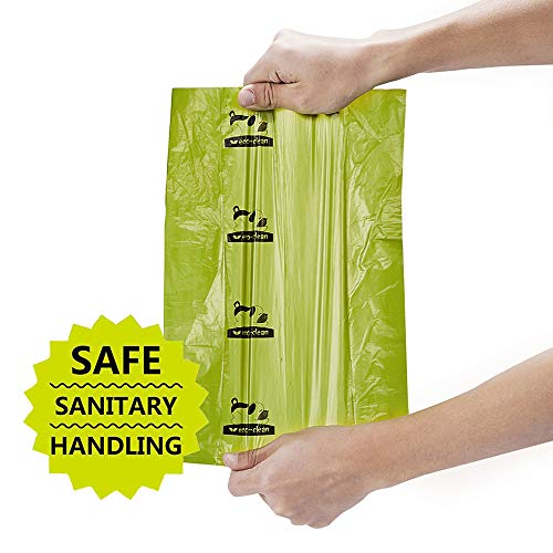 ECO-CLEAN Dog Poop Bags, 24 Rolls/360 Bags with Dispenser, Dog Waste Bags, Unscented, Leak-Proof, Easy Tear-Off