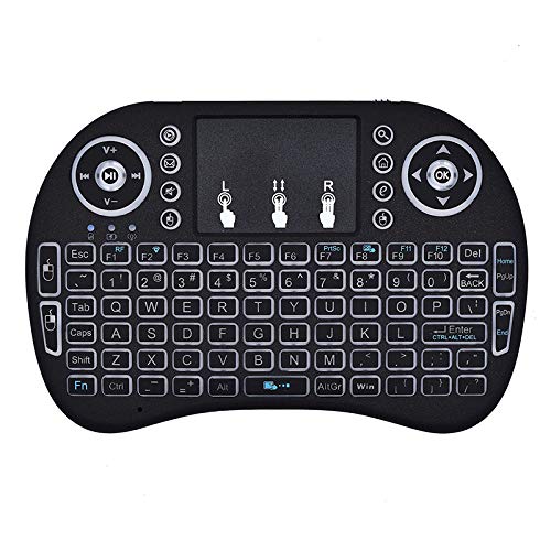 Mini Keyboard i8 2.4G Air Mouse Wireless Keyboard with Touchpad, Rechargeable Handheld Keyboard Remote for Smart TV, Android TV Box, KODI, Raspberry Pi, PC