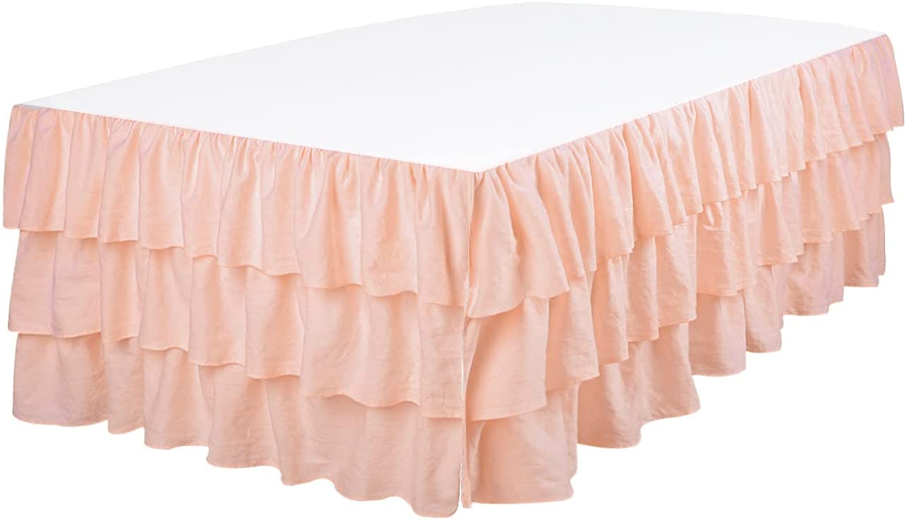 3PCS Crib Bedding Set Baby Minky Blanket Nursery Bed Skirt Set for Baby Girls & Boys (Retro Chrysanthemum,3pc Set)