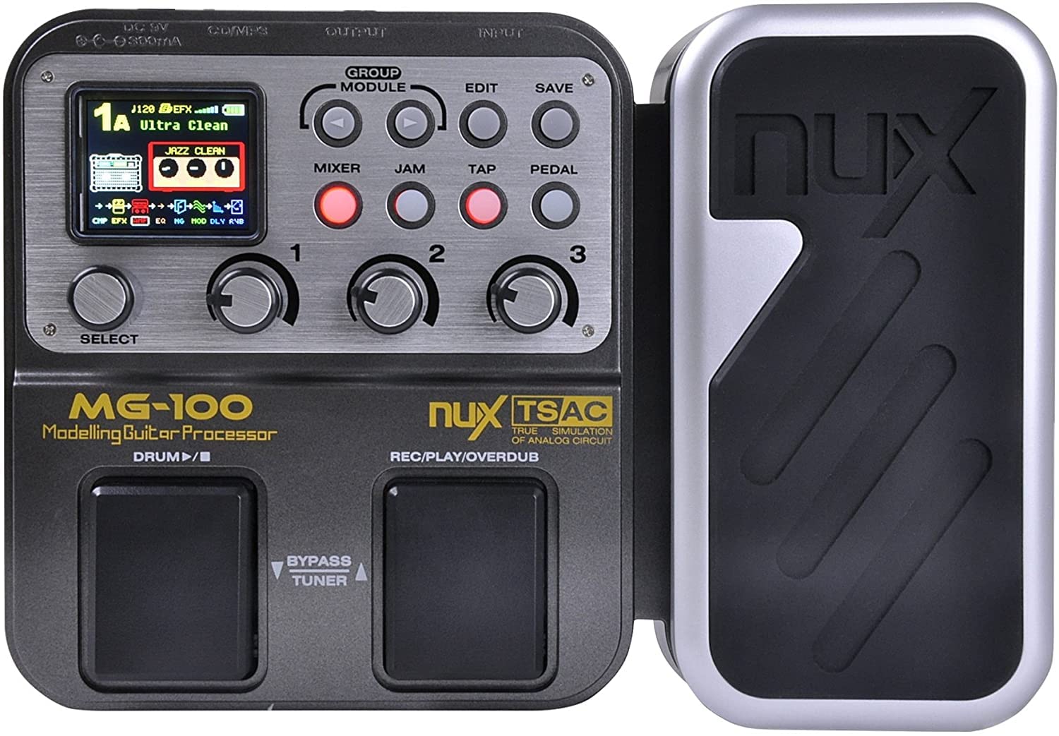 Briskdrop NUX MG 100 Multi Effects Pedal Processor Bundle with Snark Tuner and Dunlop Pick Pack mg100bundle 0