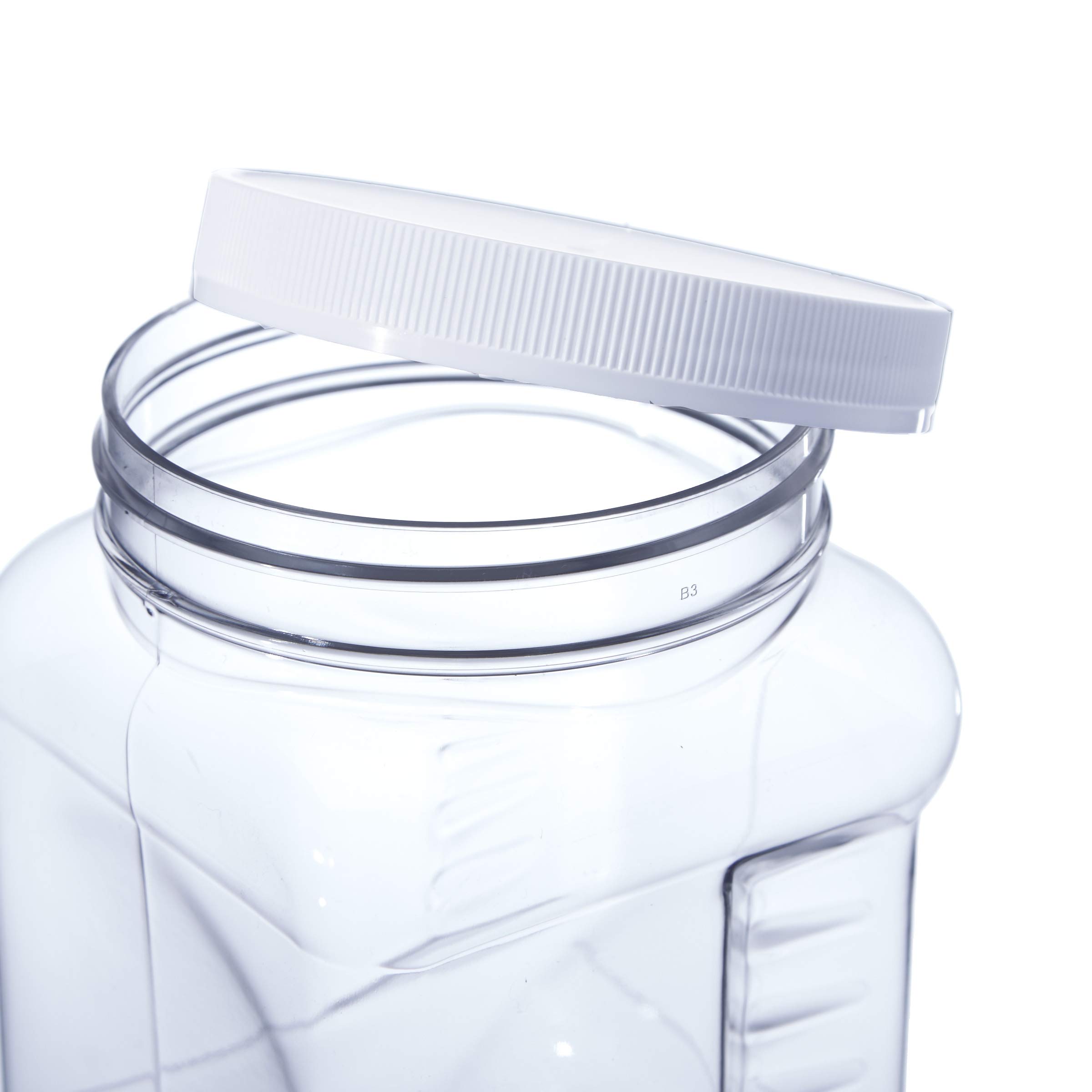 Consolidated Plastics 41657 Wide-Mouth PET Grip Jar with Lid, 32 oz, Clear, 12 Piece