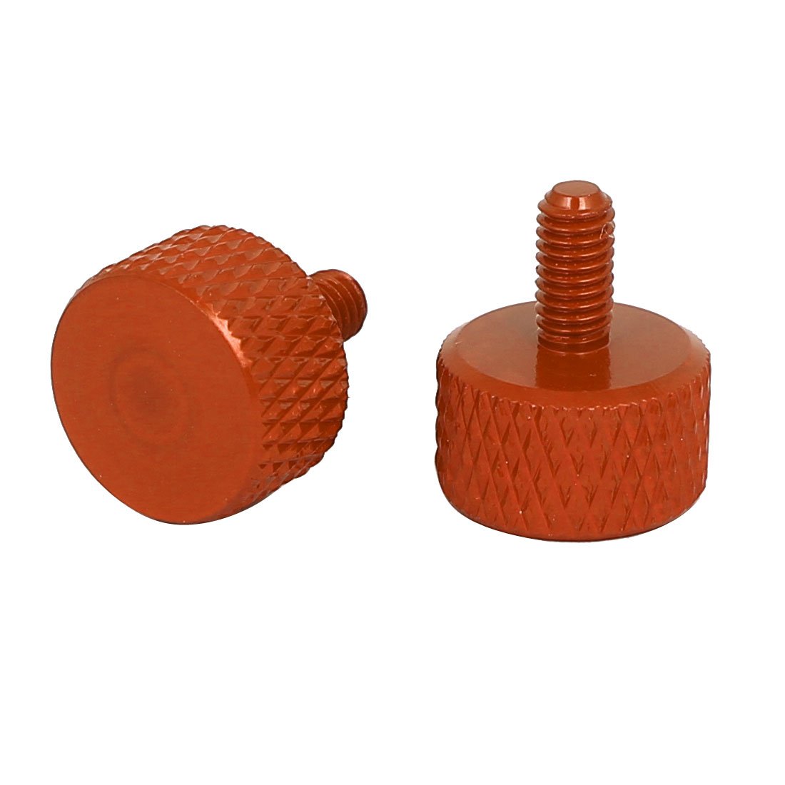 uxcell Computer PC Graphics Card M3x6mm Aluminum Alloy Knurled Thumb Screws Orange 4pcs