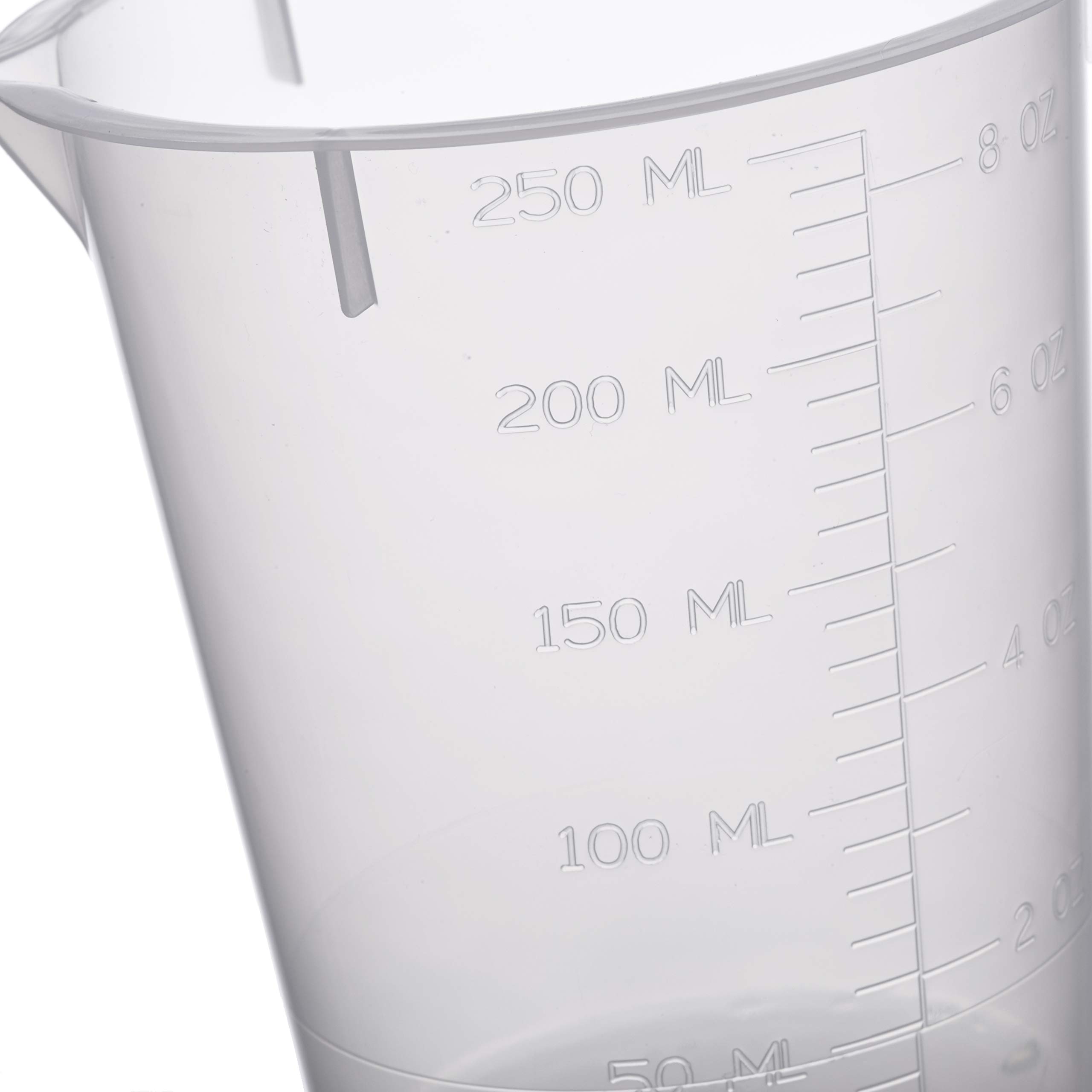 Consolidated Plastics 45383 Disposable Beaker, Polypropylene, 250 mL, 50 Piece