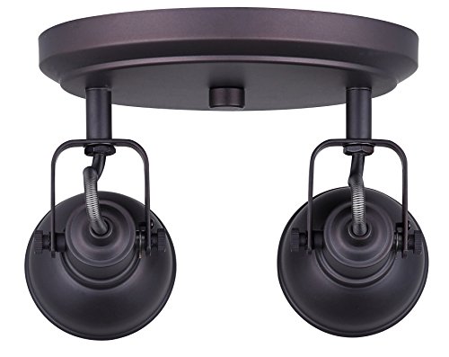 CANARM ICW622A02ORB10 LTD Polo 2 Light Ceiling/Wall, Oil Rubbed Bronze with Adjustable Heads