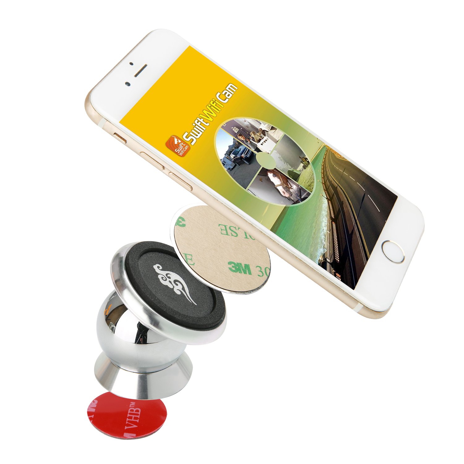 Swift Hitch SH04 Wireless Battery Backup Camera System for Trailer Hitch Up, RV Rear View via WiFi Link and Monitoring on iPhone/iPad or Android Devices