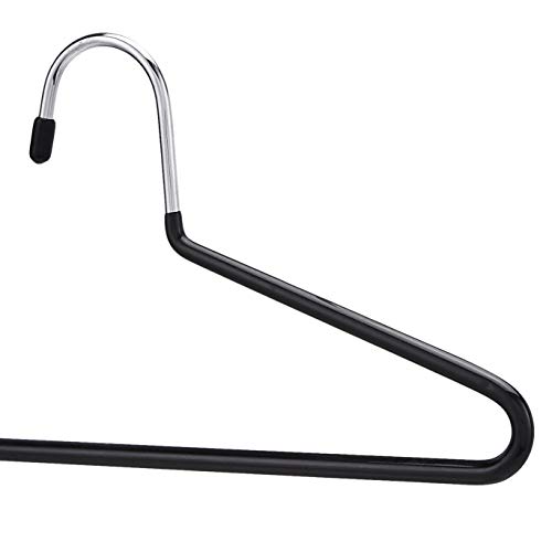 Amazon Basics Trouser/Slack Hangers Easy Slide Organizers, 30-Pack, Black/Silver