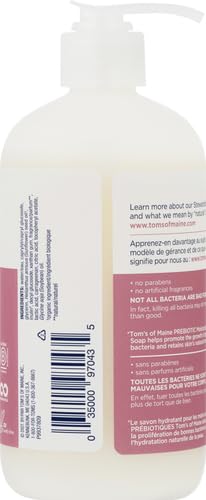 Tom's of Maine Prebiotic Moisturizing Natural Liquid Hand Soap, Soft Rose, 12 oz.