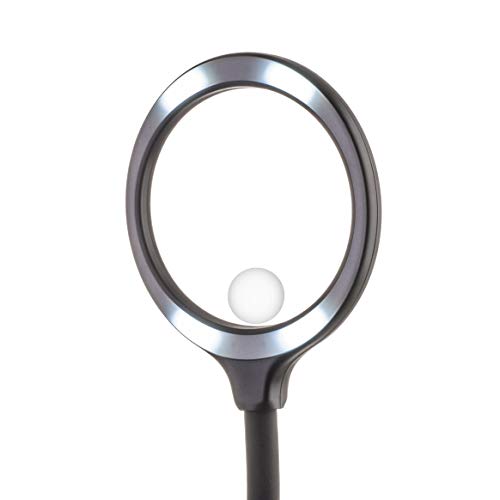 Carson DeskBrite300 COB LED Lighted 2x Aspheric Magnifier & Desk Lamp with 5x Spot Lens with Included USB-C Power Adapter (LM-30)., Black, Medium